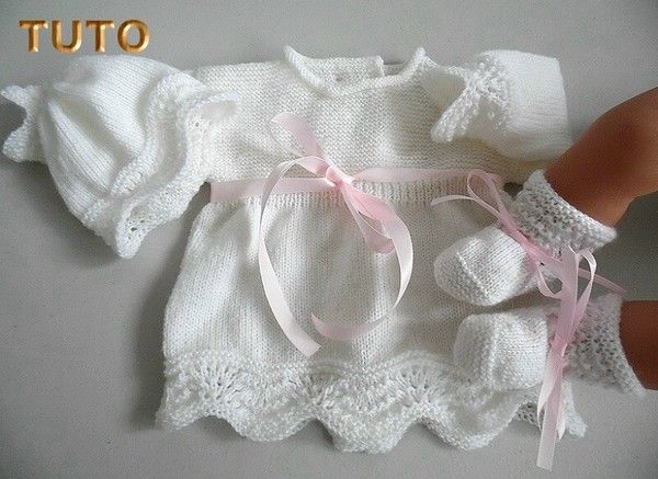 Explications tricot bébé tuto ENSEMBLE laine vagues Explications tricot bébé tuto ENSEMBLE laine vagues