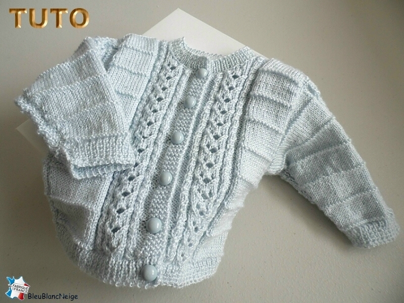 Explications tricot bebe tuto GILET bonnet laine fait main Explications tricot bebe tuto GILET bonnet laine fait main
